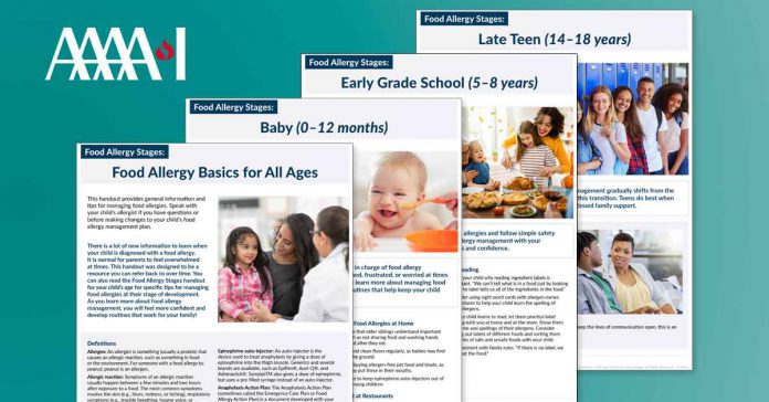 Educational Handouts from AAAAI Help Families Manage and Cope with ...