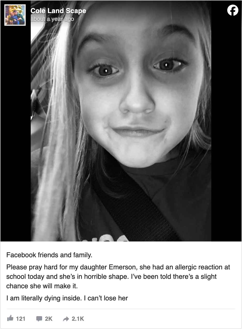 Family of 11-Year-Old Emerson Kate Cole Sues School District After ...